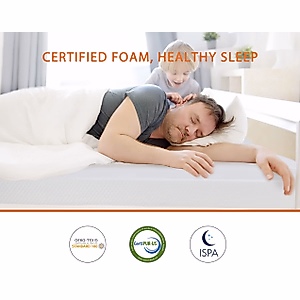 Queen Mattress, 6 inch Gel Memory Foam Mattress with CertiPUR-US Certified for Cool Sleep & Pressure Relief, Medium Firm Bed Mattress with Washable Cover, White, Queen Size