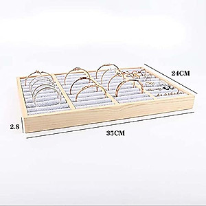 ZZYINH AN207 Flannel Drawer Velvet Jewelry Storage Tray Gift Box Jewelry Organizer Bracelet Ring Holder Jewelry Display Case Small Jewelry