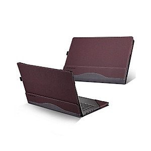 Shellman Protective Case Cover for 16 Inch Lenovo Yoga 7i/7 2 in 1 & Yoga 16s 2022 & Yoga Slim 7 Pro & ThinkPad E16 Gen 1 AMD & IdeaPad Slim 7 Pro,PU Leather Hard Shell Case Laptop Accessories,Red