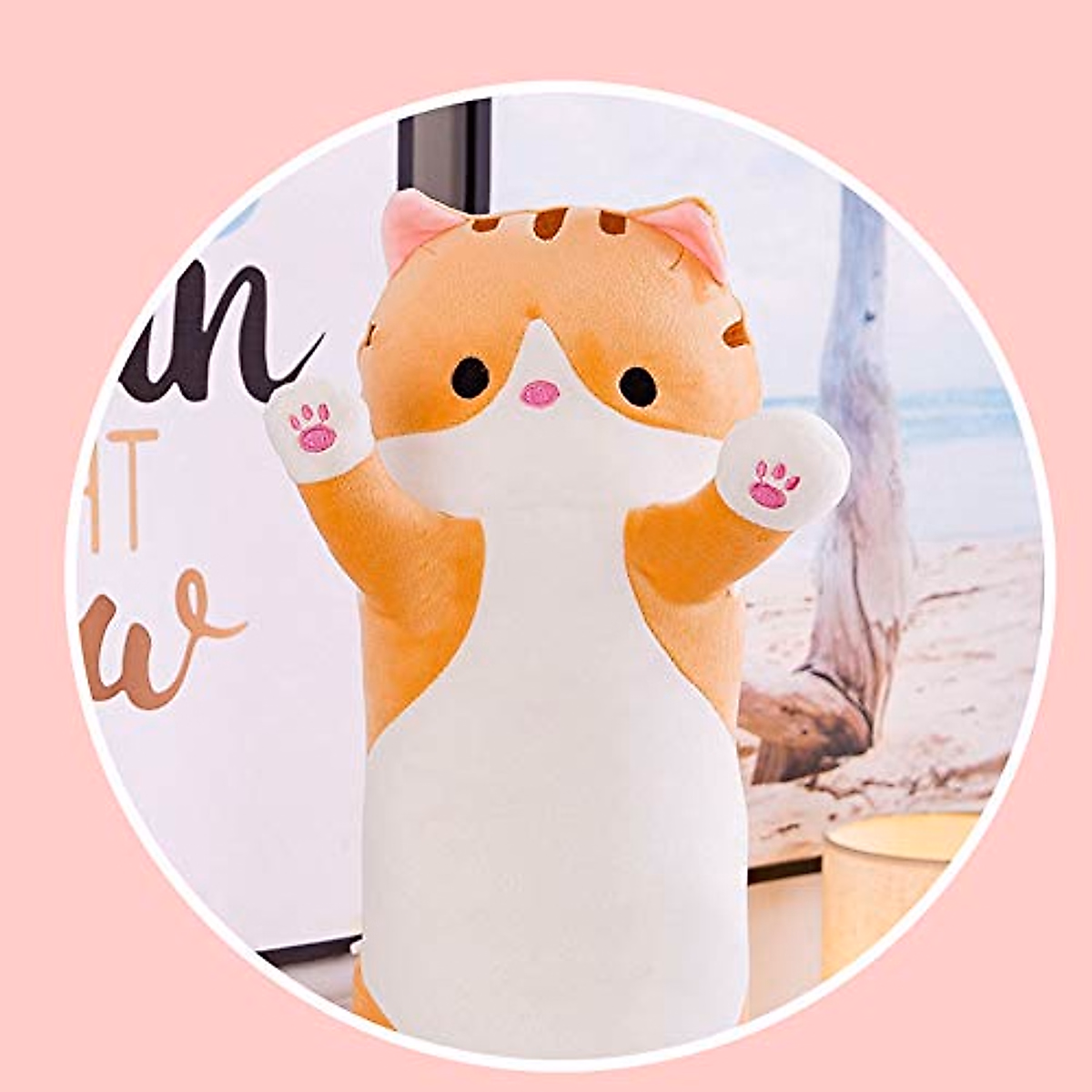 XIXIXI Cute Plush Cats Doll Soft Stuffed Pillow Doll Toy Gift for Kids Girlfriend Cat Stuffed Animals Cat Body Pillow…