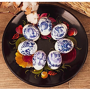 QG group Decorative Easter Egg Wraps Russian Icons Religious Orthodox Dying Kit Dye - Set Ukrainian Kit Sleeve Heat Shrink Wrap Pysanka Pysanky Supplies 21 Pcs in Pack