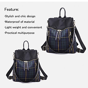 zhongningyifeng Women Backpack Purse Waterproof Nylon Rucksack Lightweight Fashion Casual Travel Ladies Shoulder Bag (large bear)