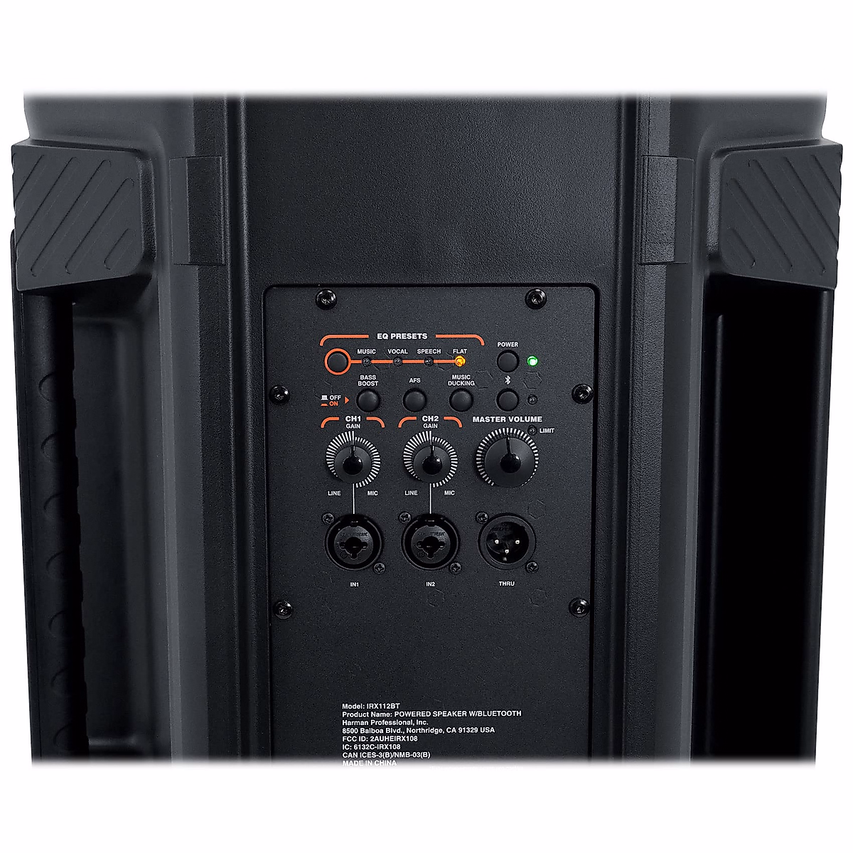 JBL IRX112BT 12" 1300 Watt Powered Active DJ Portable PA Speaker w/Bluetooth Bundle with Pair of Rockville Adjustable Tripod Speaker/Light Stands with (2) 20 Foot XLR Cables