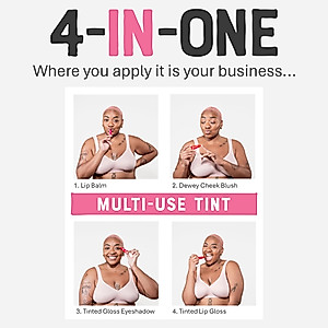 Dr. Lipp Superfood Lip Tint Elderberry 8ml – 4-in-ONE Ultra Moisturising Tinted Lip Balm, Lip Gloss, Cheek Blush & Glossy Eyeshadow – 100% Natural – Fragrance & Cruelty Free