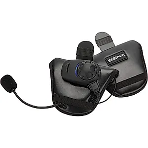 Sena SPH10H-FM-01 Motorcycle Bluetooth Stereo Headset and Intercom with Built-in FM Tuner for Half Helmets, Black
