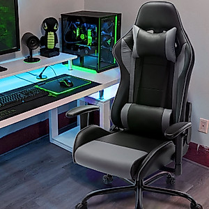 AFO High Back Desk Ergonomic Adjustable Computer Gaming Chair, Grey
