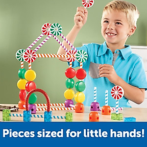 Learning Resources Candy Construction Building Set - 92 Pieces, Ages 4+,Toddler Learning Toys, Fine Motor Building Toy, Preschool Toys, STEM Toys