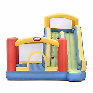 Little Tikes Giant Inflatable Slide Bouncer with Heavy Duty Bouncer, Multicolor, Model: