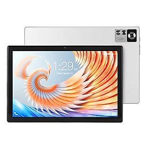 Zopsc 10.1in Tablet for Android 12-4G HD Tablet 8 Core CPU 8+256G 8MP+16MP 7000mAh, GPS Gravity Sensing Glonass Support, 100‑240V White.