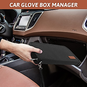 Nordun 13 Pockets Receipt Coupon Organizer with Card Holder, Mini Expandable Ticket Storage & Card Case with Labels,Check/Bill/Invoice/Cash Sorter Wallet,for Home, Purse