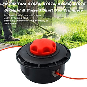 Kimsion 308923014 Reel Easy String Trimmer Head for Toro 51954, 51974, 51955, 51975 Straight & Curved Shaft Gas Trimmers