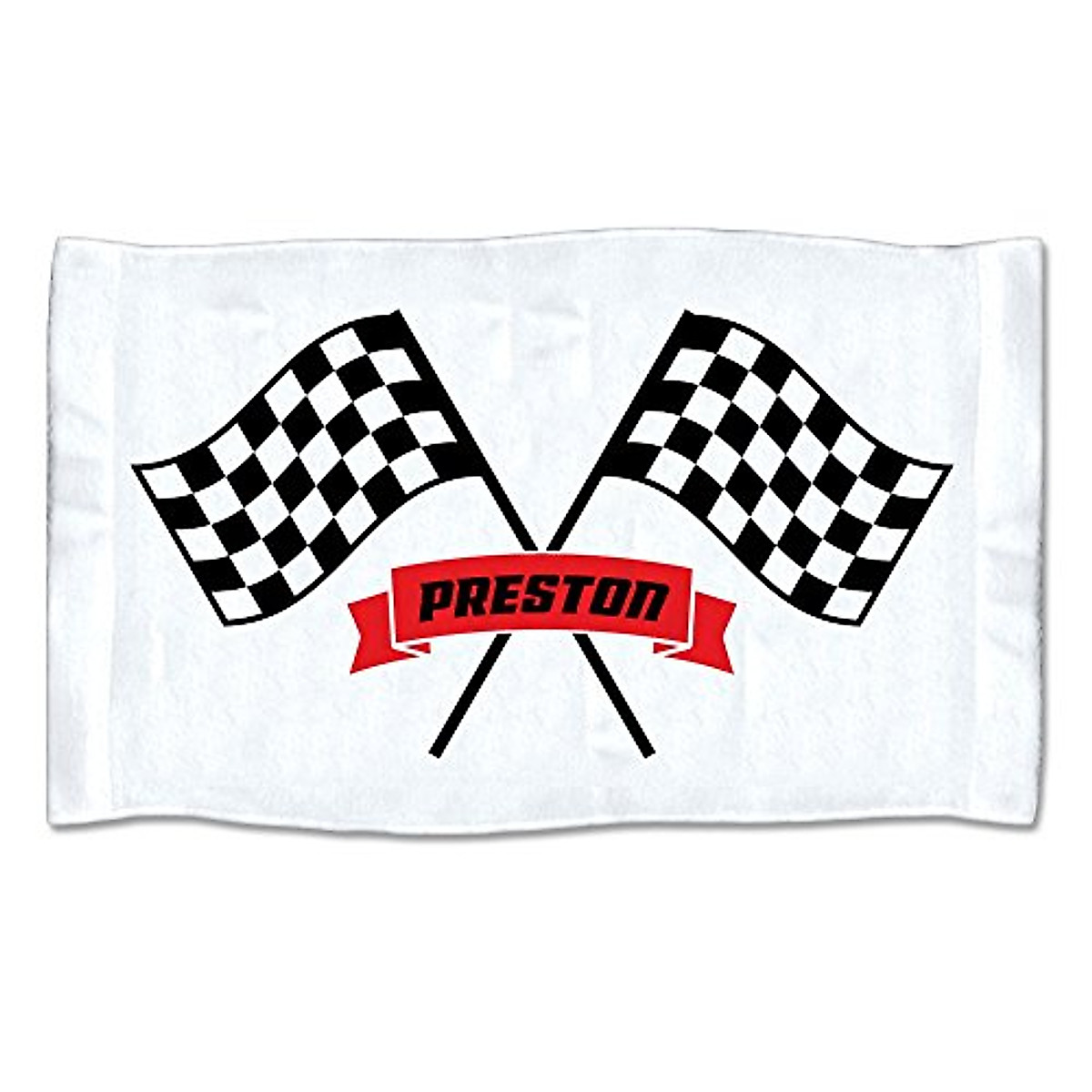 Pattern Pop Small Personalized Checkered Racing Flags Towel