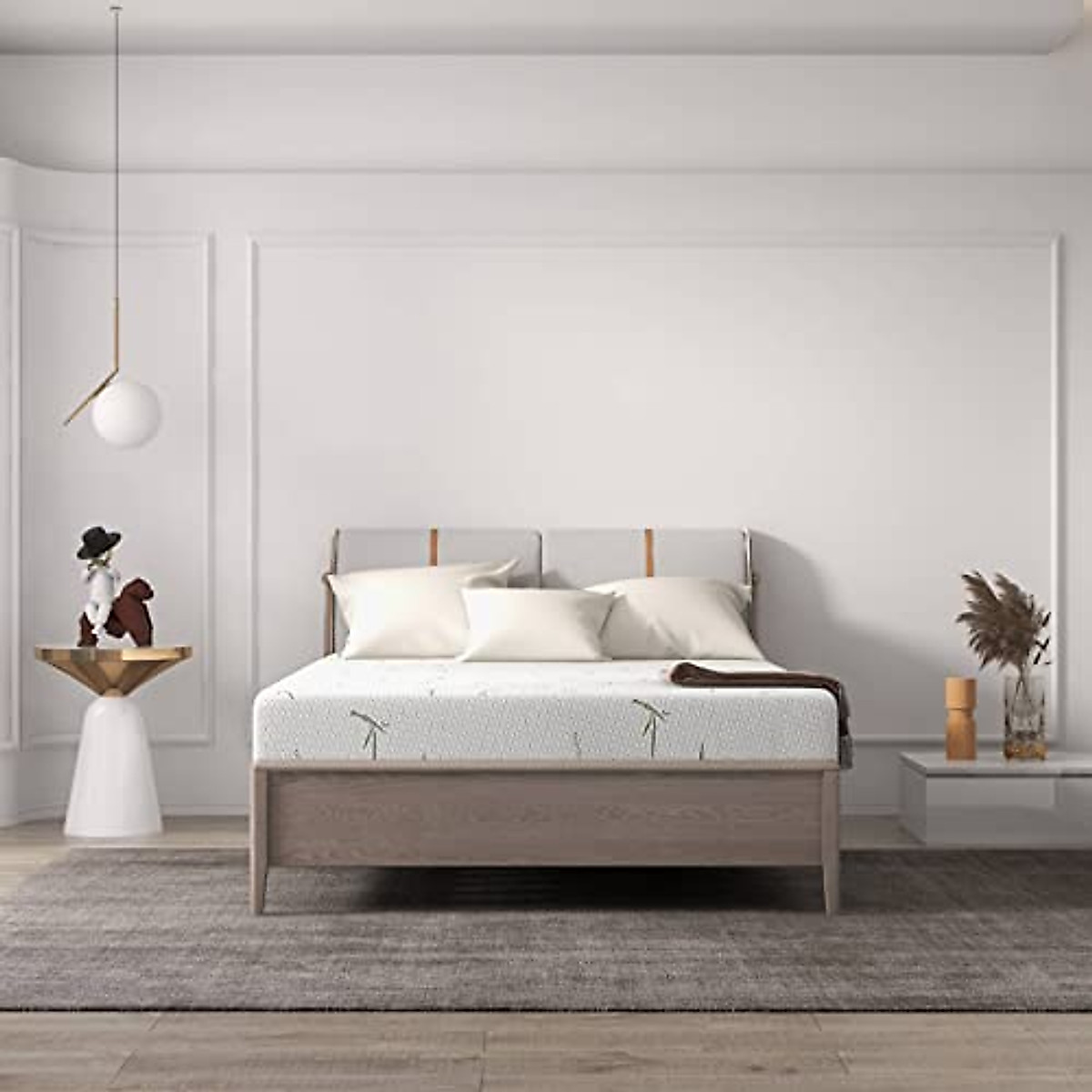 FONTOI Queen Size Mattress in a Box, 10 inch Bed Mattresses Made in USA with Breathable Bamboo Cover, Cooling Gel Green Tea Memory Foam, Medium Firm (10IN-MDR-Queen)