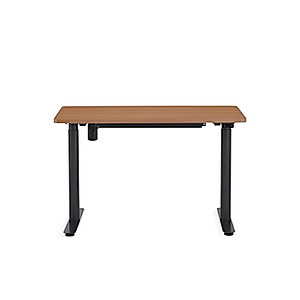 Steelcase AMQ Solo Sit-to-Stand Desk - Standing Adjustable Desk - Powerful Computer Standing Desk - Easy Assembly Computer Desk - Merle Base & Dark Oak Top