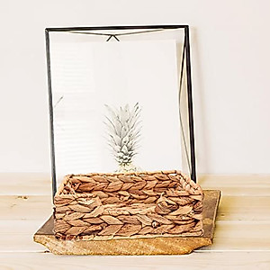 Cabilock Pastoral Style Water Hyacinth Grass Woven Storage Basket Grass Woven Basket