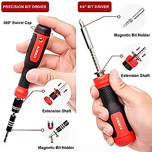 STREBITO Precision Screwdriver Set 191-Piece Multi-Bit Screwdriver 1/4 Inch Nut Driver Home Improvement Tool Electronic Repair Kit for Computer, iPhone, Laptop, PC, Cell Phone, PS4, Xbox, Nintendo