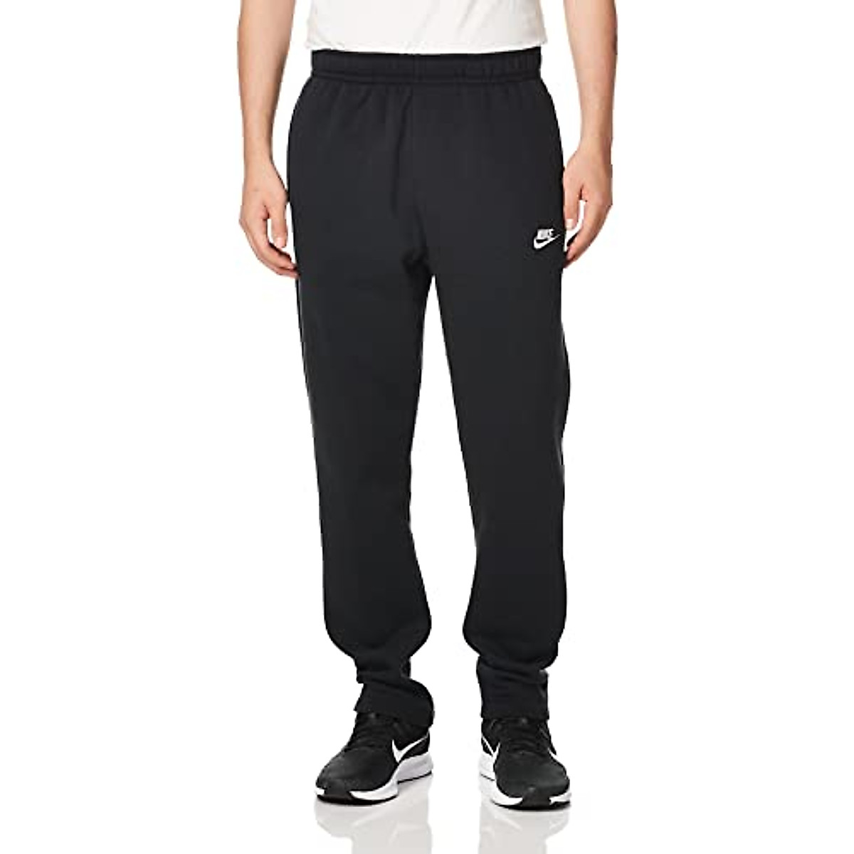 Nike Men's NSW Club Pant Open Hem, Black/Black/White, 4X-Large