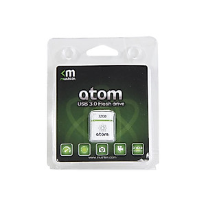 Mushkin 128GB Atom USB 3.0 Flash Drive - White/Green