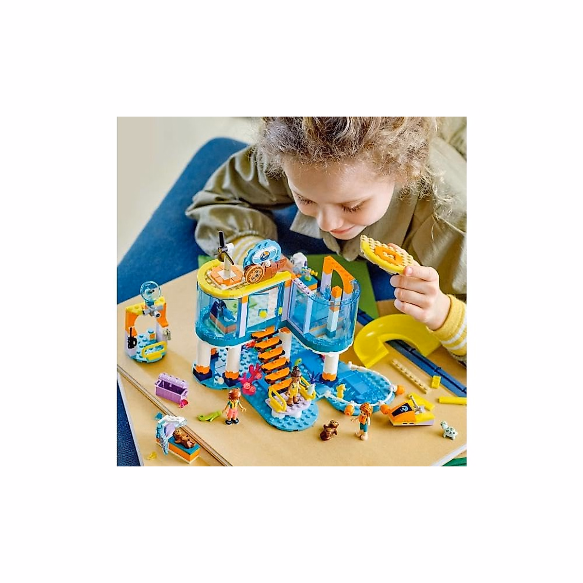 LEGO Friends Sea Rescue Center 41736 Building Toy for Ages 7+, with 3 Mini-Dolls, 2 Otters, a Seahorse, Turtle and Water Scooter, a Great Birthday Gift for Pretend Ocean Rescue Play