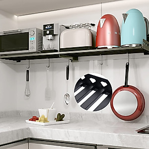 Microwave Shelf, Wall-Mounted Microwave Bracket Oven Rack Oven Bracket Stainless Steel Kitchen Microwave Rack, Space Saving, Sturdy