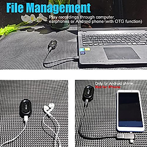 Digital Voice Recorder, Voice Activated Recorder with 192 Hours Recording Capacity 85-100 Hours Continuous Recording Time - 16GB