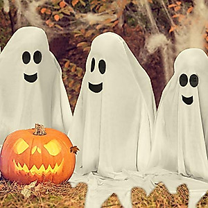 Geyoga Ghost Halloween Costume Tattered Gown Cosplay Role Play Supply Halloween Fancy Dress Costume for Child Over 8 Years Old, 4.27 x 3.94 Feet (Smile Style)