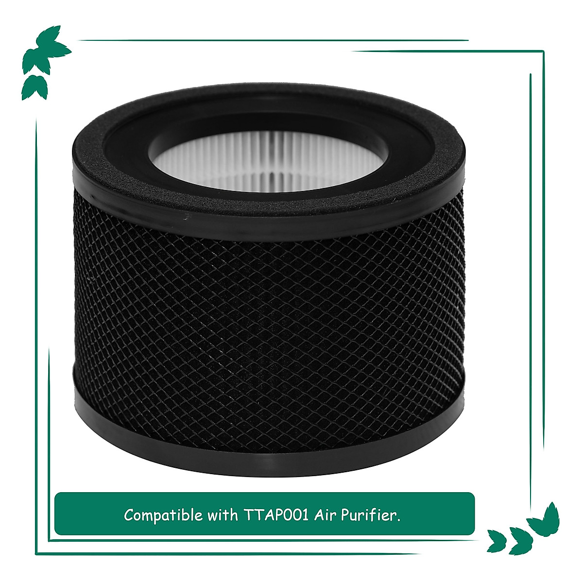 Asheviller TT-AP001 Filter Replacement, Compatible with TaoTronics TT-AP001 Air Purifier and VAVA VA-EE014 Air Purifier, 2 Pack