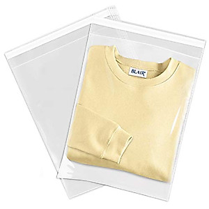 SPARTAN INDUSTRIAL - (1000 Count Crystal Clear Resealable Polypropylene Poly Bags for Packaging - Self Seal & Reinforced (10" X 13" (1000))