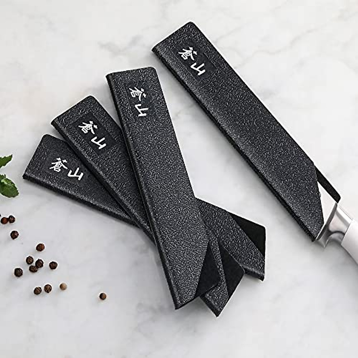 Cangshan 1026641 8-Piece Steak Knife Guard Set, Black