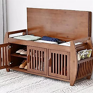 JYDQM Shoe Rack Cabinet Entryway Organizer Storage Household Shelf with Seat Cushion Furniture Hallway Shoe Stand