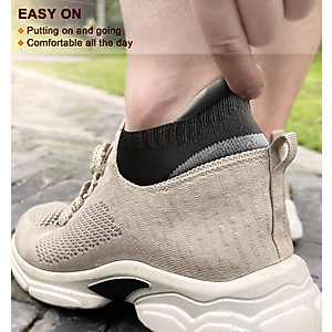 BULLIANT Mens Socks 6 Pairs-Athletic Ankle Socks Cushioned No Show For Men Running-Arch Compression Support(6Pairs,Shoes Size:Men 10-12)