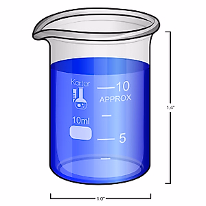 Karter Scientific, 3.3 Boro, Griffin Low Form, Glass Beaker Set - 5 Sizes - 50ml, 100ml, 250ml, 500ml, 1000ml