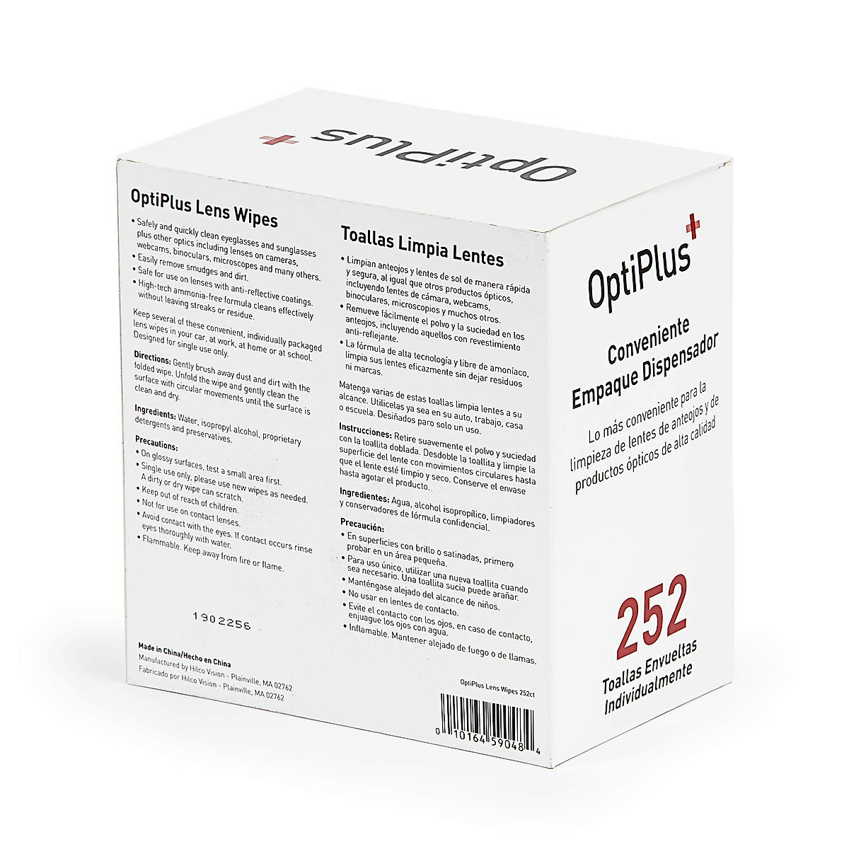 OptiPlus Eyeglass Lens Wipes l Pre-Moistened l Cleaning Wipes for Glasses, Computer & Laptops Screens, Smart Phones, Optical Lens, Goggles, and Watch Screen l Quick-Dry & Scratch-Free | 504 Count