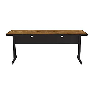 Correll 30"x60" Econoline Training & Computer Table, Medium Oak Melamine Top, Desk Height Office Work Station, All Steel Frame (WS3060M-06)