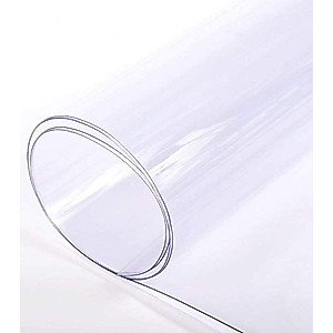Clear Plastic Vinyl Fabric 04 Gauge - 60 Gauge Sizes by The Yard DIY Table Covers Machinery Recreational Use Waterproof Covering Lining (40 Gauge)(Marine Grade)
