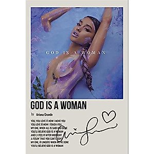 Ariana Grande - God Is A Woman Album Song Cover Signed Poster, Autographed Print Display, Fan Merchandise Gift, Collectable/Memoribilia Wall Art, Ariana Grande Enthusiast (Unframed, A4)