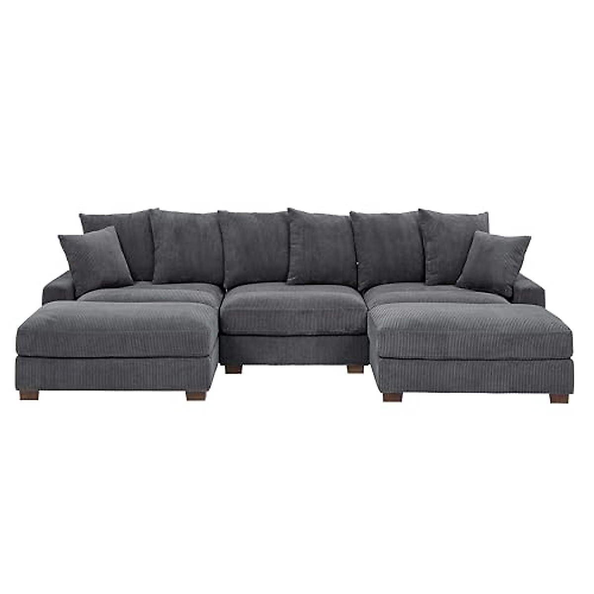 Oadeer Home Modular Sectional, Dark Gray