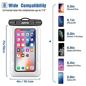 JOTO 2 Pack Floating Waterproof Phone Pouch Bundle with ProCase 2 Pack Universal Floating Waterproof Phone Pouch for Phones up to 7.0"