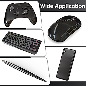 Lypumso High Gloss Black Car Vinyl Wrap Roll 1ft x 10ft Featuring Bubble Free Air-Release Technology Self Adhesive Car Wrap Film Automotive Vinyl Tape Roll for Vehicle Moto Furniture DIY Interior