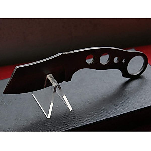 10PCS Clear Acrylic Knife Blade Display Stand Holders Folding Knife Display Stand Holder Pocket Knives Showcase