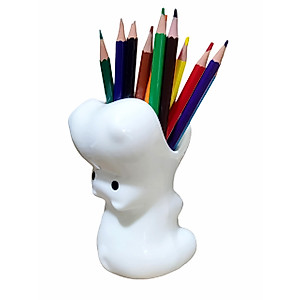 Cuteforyou Cute 5 Inch Tall Cartoon Animal Hippo Shaped Ceramic Succulent Cactus Flower Plant Pot Planter - Plant Not Included