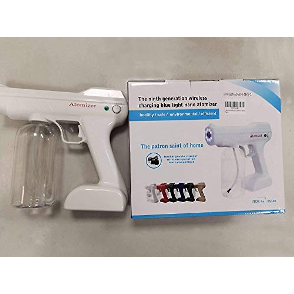 Oriflame Steam Gun, Handheld Rechargeable Nano Atomizer 27oz Large Capacity ULV Electric Sprayer Nozzle Adjustable Fogger for Home, Office, School or Garden