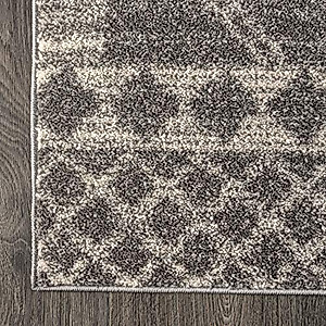 JONATHAN Y MOH200C-8 Amir Moroccan Beni Souk Indoor Area-Rug Bohemian Farmhouse Rustic Geometric Easy-Cleaning Bedroom Kitchen Living Room Non Shedding, 8 X 10, Gray,Cream
