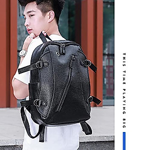 D-Studios Men’s Laptop Backpack in Synthetic Leather, Backpack for Men in Daily Uses like Work, Travel, College and School