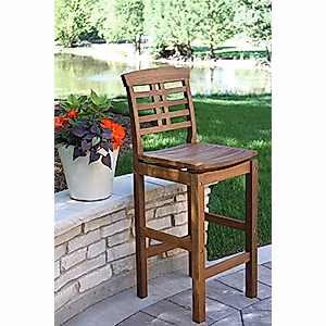 Outdoor Interiors 10030 Eucalyptus Hi Back Bar Chair