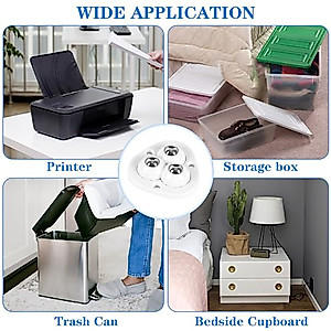 Mini Caster Wheels 12Pcs, NOVWANG Appliance Rollers Stainless Steel Triple Bead Self Adhesive Caster Wheels Sturdy Sticky Swivel Pulleys Universal Wheels for Kitchen, Box, Small Appliance Slider