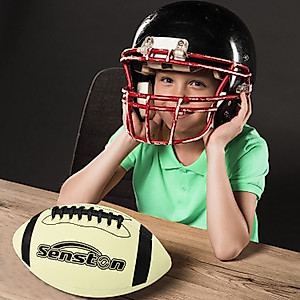 Senston Glow in The Dark Football Size 6 - Junior/Youth Glow Leather Football