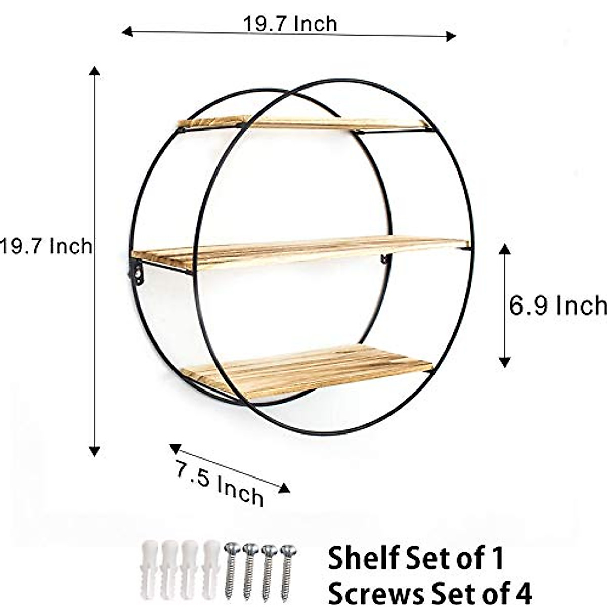 PENGKE 3 Tier Wall Floating Ledge Shelves for Home Decor,Wall Decoration Storage Shelf and Wall Mount Booke Display Rack for Bedroom and Living Room