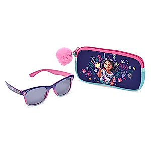 Disney Encanto Girls Sunglasses For Kids with Matching Glasses Case | Cute Sunglasses for Girls (Pink-Purple)