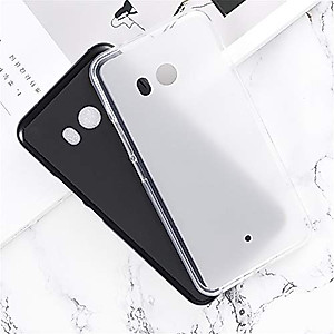 Shantime HTC U11 Case, Scratch Resistant Soft TPU Back Cover Shockproof Silicone Gel Rubber Bumper Anti-Fingerprints Full-Body Protective Case Cover for HTC U11 (White)